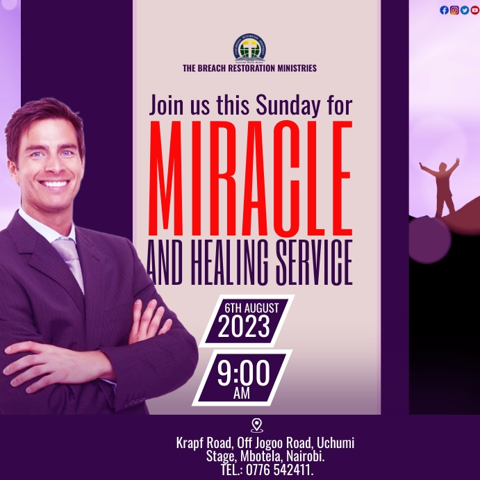 Copy of miracle and healing sunday | PosterMyWall