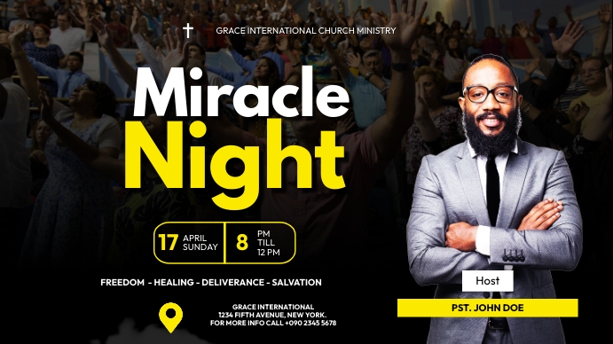 MIRACLE NIGHT Template | PosterMyWall