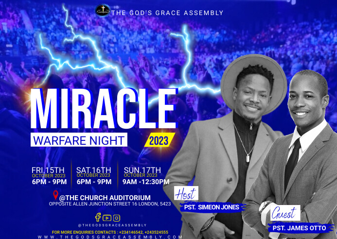 Plantilla de Miracle night | PosterMyWall