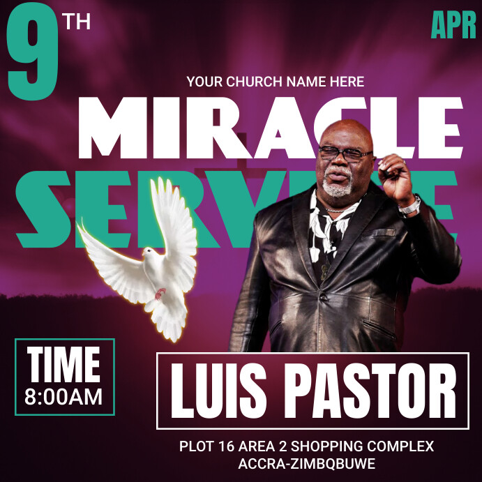 miracle service/church /worship night Template | PosterMyWall