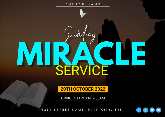 miracle service Template | PosterMyWall