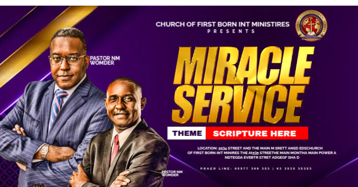 Plantilla de miracle service | PosterMyWall