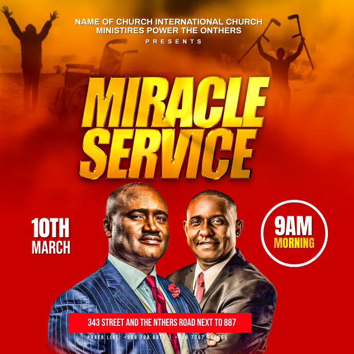 Copy of miracle service | PosterMyWall
