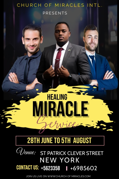 Copy of MIRACLE SERVICE | PosterMyWall