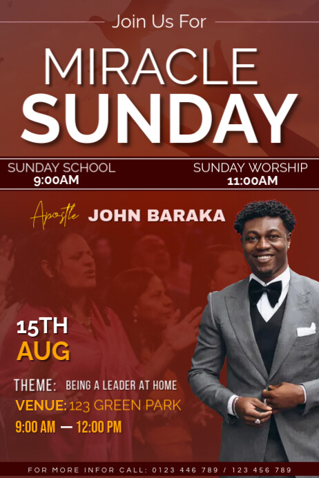 Miracle Service Template | PosterMyWall