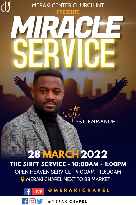 Miracle service Template | PosterMyWall