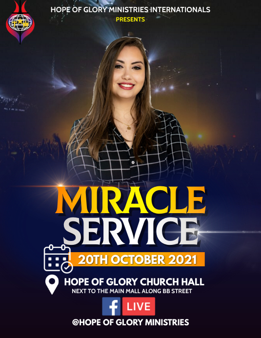 Miracle service Template | PosterMyWall