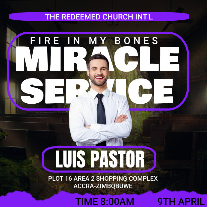 Miracle service Template | PosterMyWall