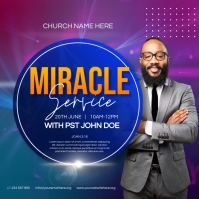 miracle service poster Template | PosterMyWall