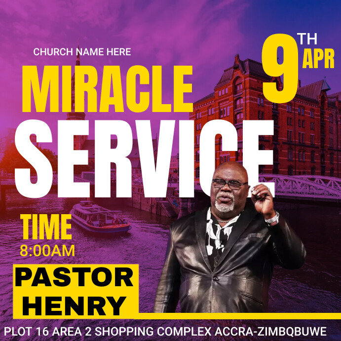 Miracle service Template | PosterMyWall