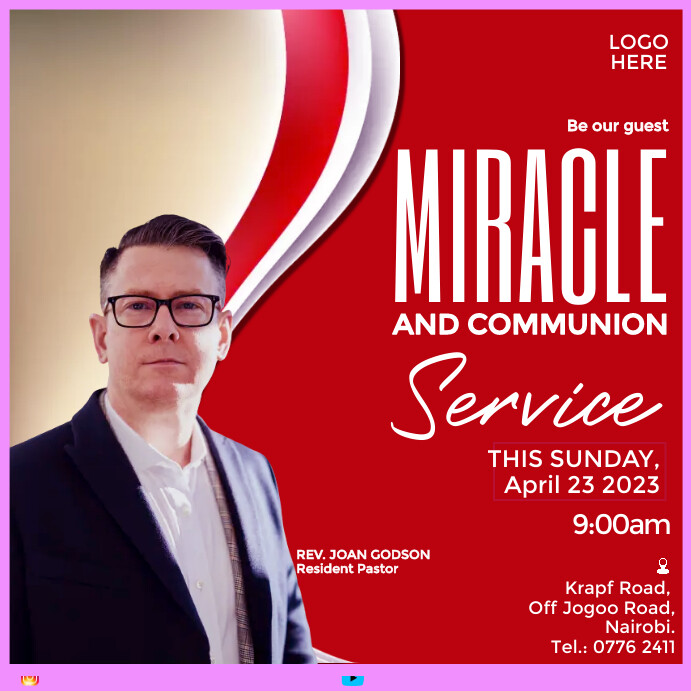 Plantilla de Miracle Service Template | PosterMyWall