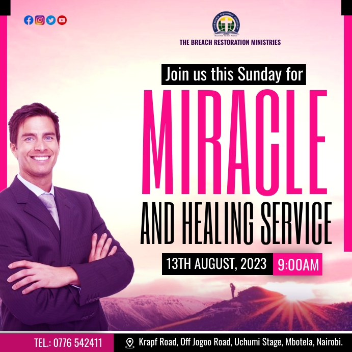 miracle service invite Template | PosterMyWall