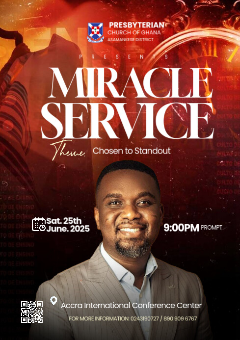 Copy of Miracle Service Poster Ad Template | PosterMyWall