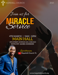 miracle service poster Template | PosterMyWall