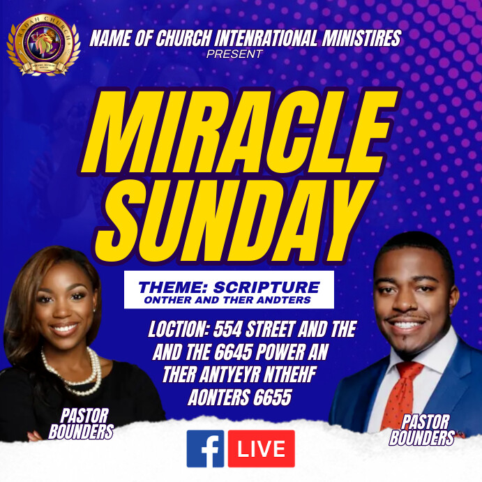 miracle sunday Template | PosterMyWall