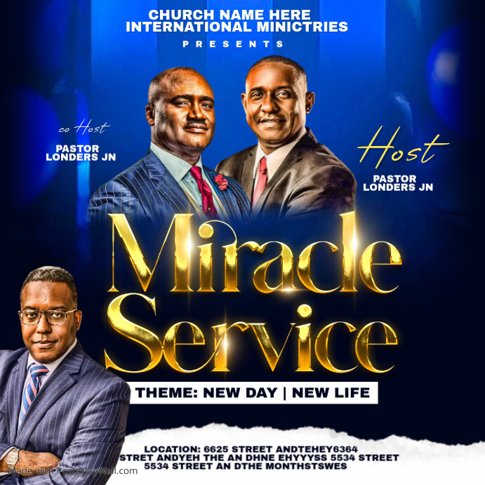 miracle sunday Templat | PosterMyWall