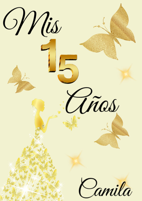 Mis 15 Poster Banner Template Mariposas A1 | PosterMyWall