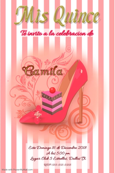 Mis Quince Birthday Announcement Template | PosterMyWall