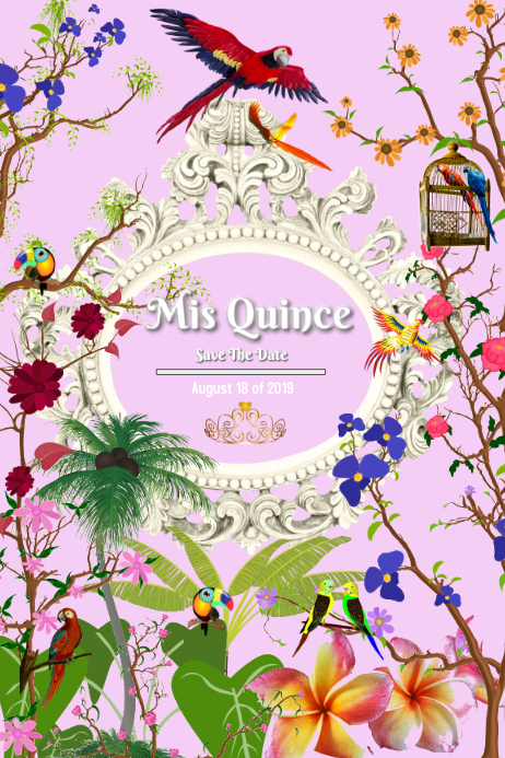 Mis Quince Birthday Template | PosterMyWall