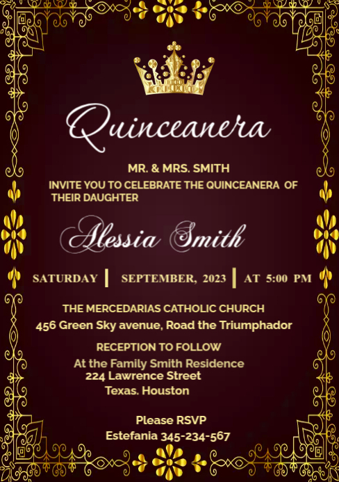 MIS QUINCE PARTY CELEBRATION, Template | PosterMyWall