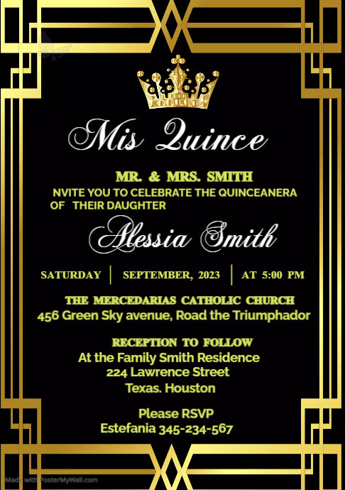 MIS QUINCE PARTY CELEBRATION Template | PosterMyWall