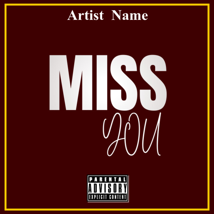 Miss You Album Cover Album Cover Template | PosterMyWall