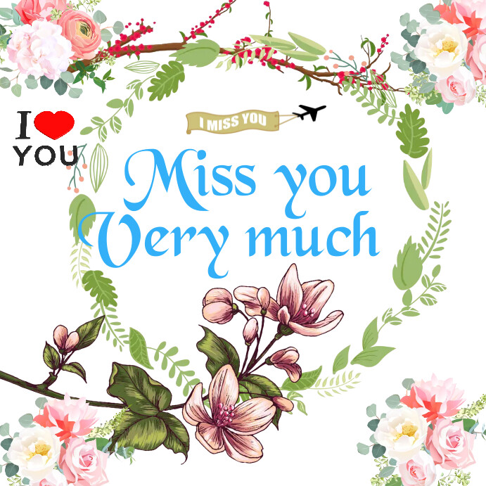 Plantilla de Miss you Instagram post | PosterMyWall