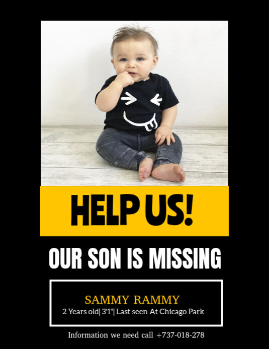 Plantilla de Missing child | PosterMyWall