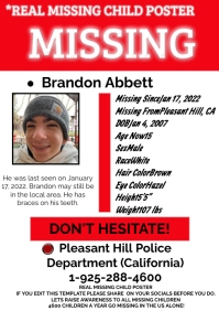 MISSING CHILD POSTER - SOFIYA Template | PosterMyWall