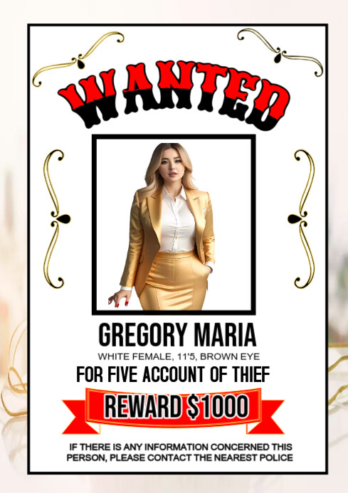 Missing lady wanted poster design template | PosterMyWall