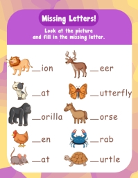 Missing letter poster design template | PosterMyWall