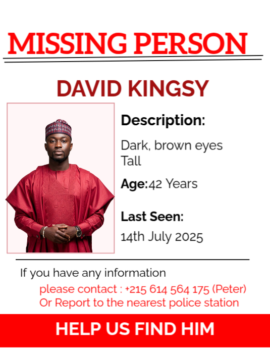 Missing person flyer design template | PosterMyWall