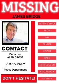 missing person alert Template | PosterMyWall