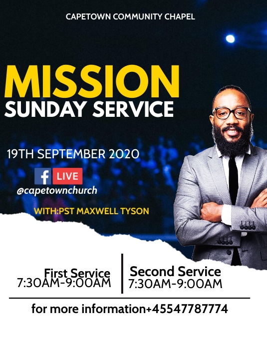 mission sunday service flyer (2) Template | PosterMyWall
