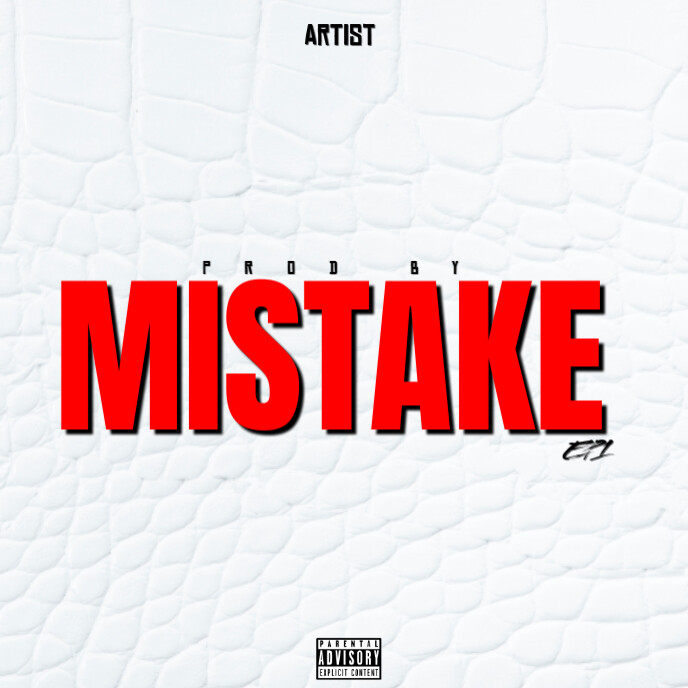 Mistake Album Album Cover Template | PosterMyWall