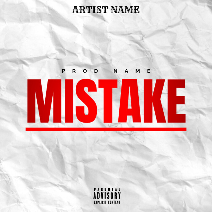Mistake album cover Template | PosterMyWall