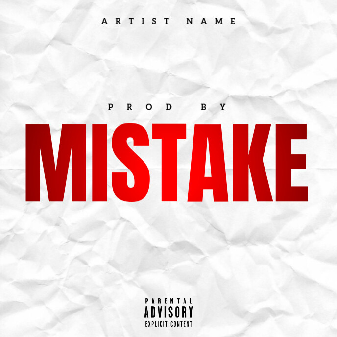Mistake song album cover Template | PosterMyWall