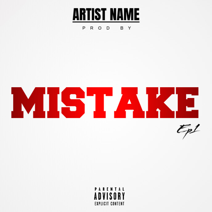 Mistake song album cover Template | PosterMyWall