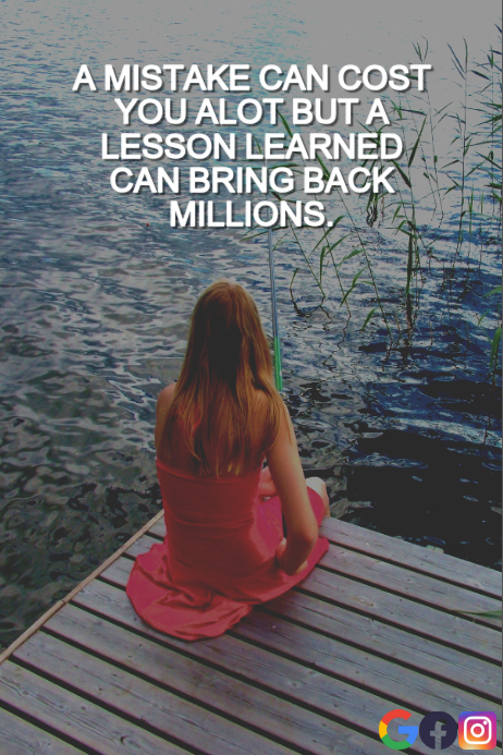 Plantilla de MISTAKES AND MILLIONS QUOTE TEMPLATE | PosterMyWall