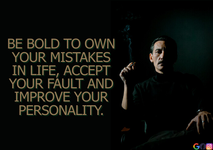 MISTAKES AND PERSONALITY QUOTE TEMPLATE | PosterMyWall