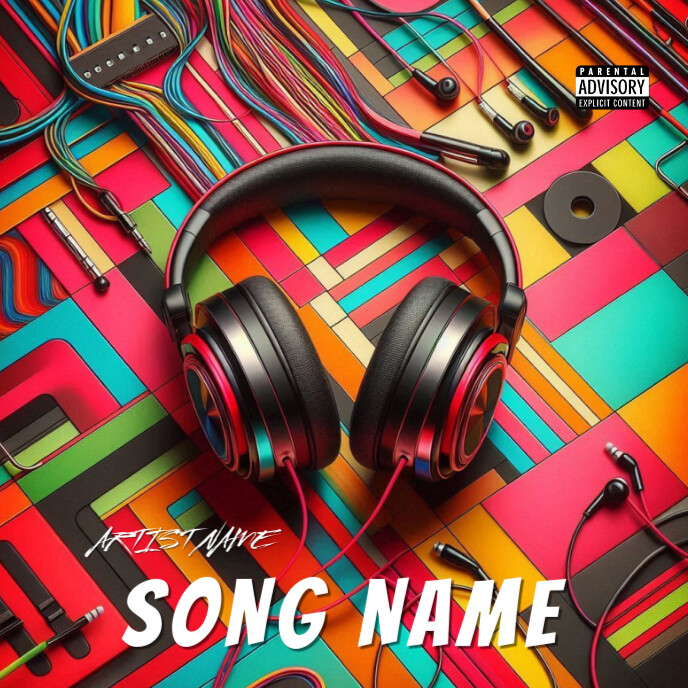 Mixtape Album Cover Headphone Template | PosterMyWall
