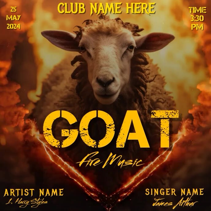 Copy of mixtape cover goat, cover album tiger, cover | PosterMyWall