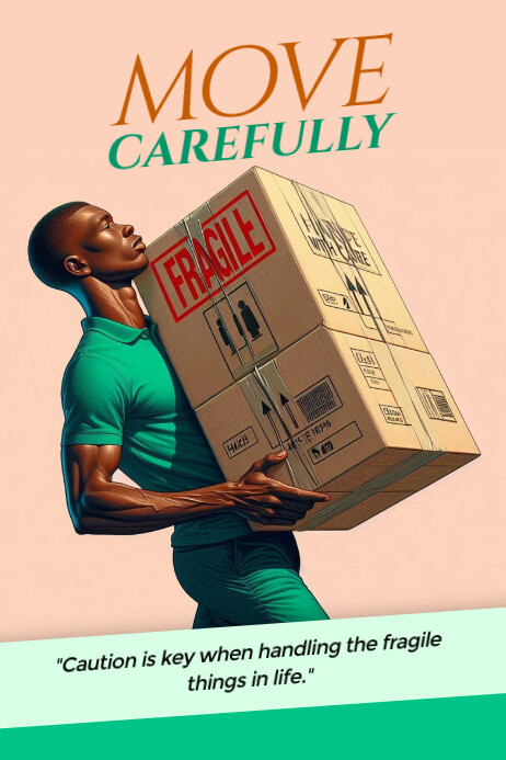 Plantilla de Mkve carefully | PosterMyWall