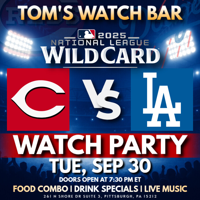 MLB 2025 NL Wildcard Game: Cincinnati Reds @ Los Angeles Dodgers Watch ...