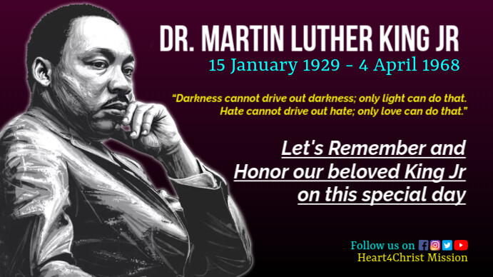 Mlk, Martin Luther, black history, King jr, Template | PosterMyWall
