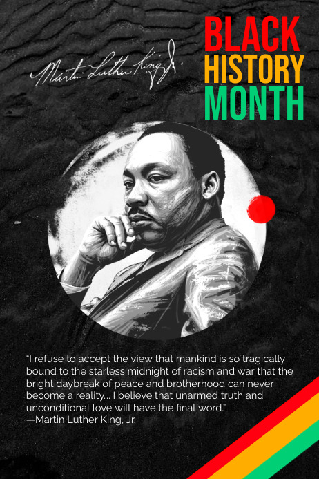 MLK Black History Month 2022 Template | PosterMyWall