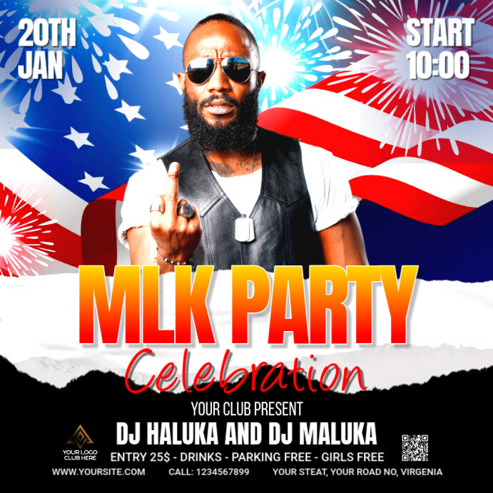 Plantilla de mlk celebration party flyer | PosterMyWall