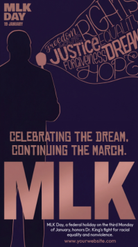 Purple Joyful Mlk Day Instagram Story Template | PosterMyWall