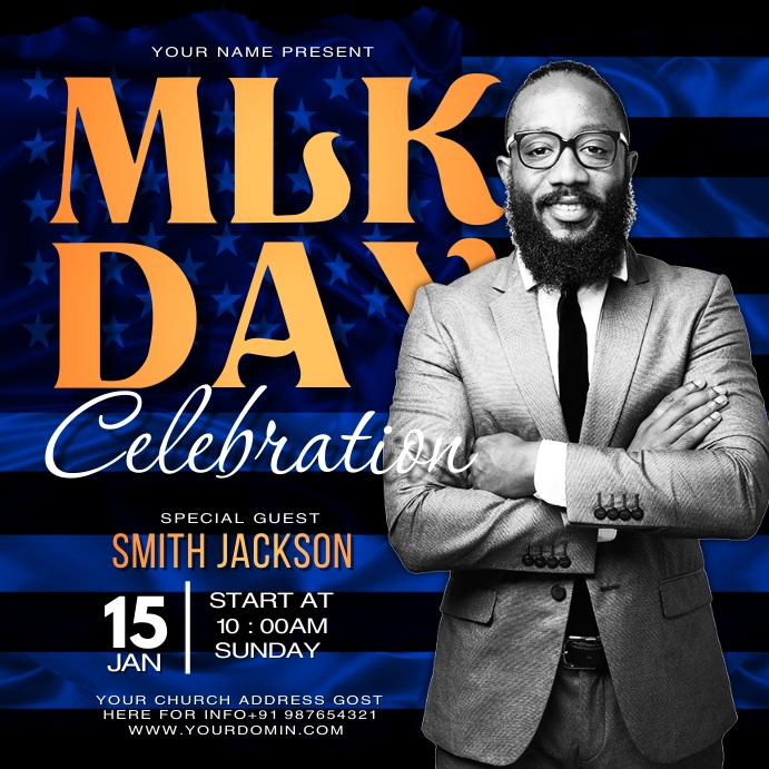 Mlk day Template | PosterMyWall