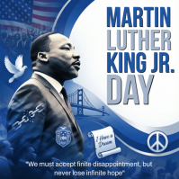 White Maximalist Mlk Day Instagram Post Template | PosterMyWall